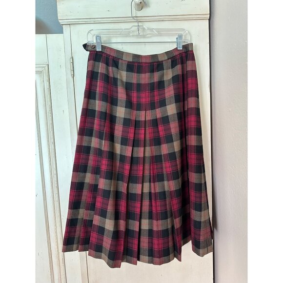 Aljean | Skirts | Very Vintage Tartan Lined Wool Pleated Skirt | Poshmark